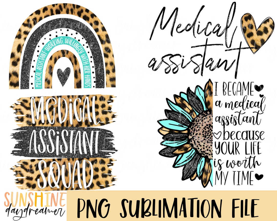 Medical Assistant Sublimation PNG, Medical Assistant Bundle Sublimation ...