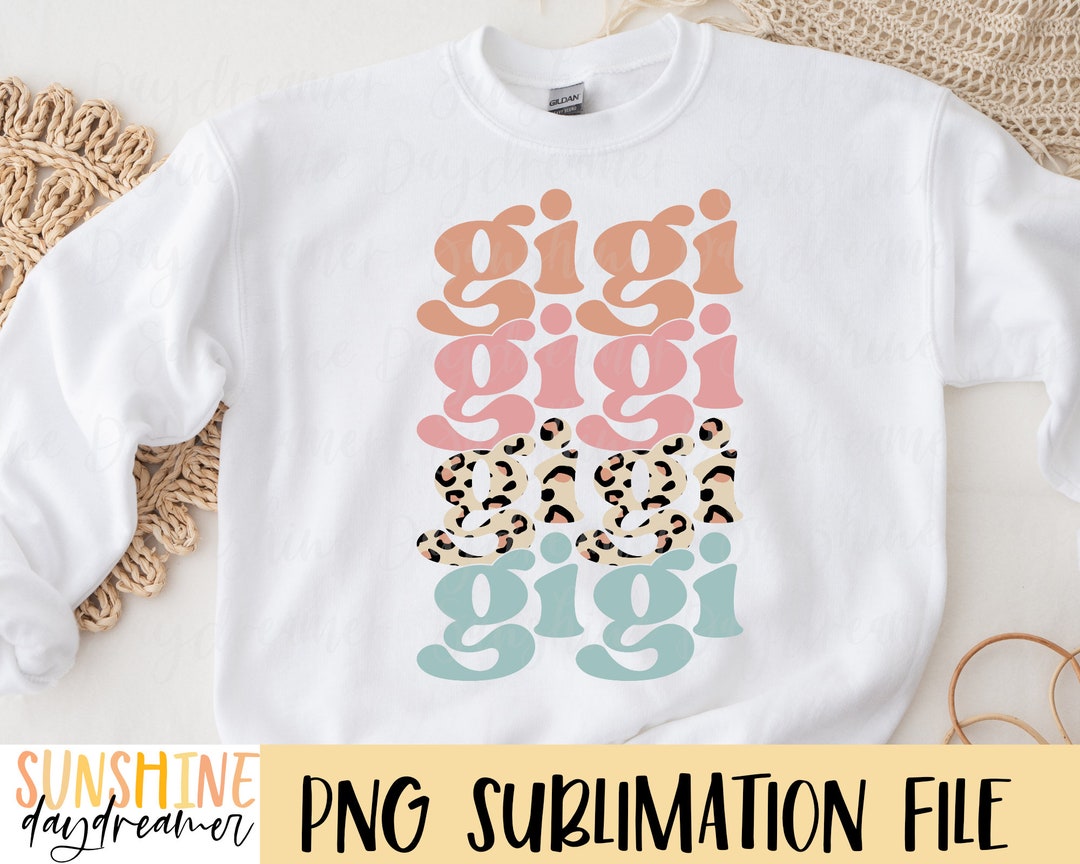Gigi Sublimation PNG, Gigi Shirt Sublimation File, Grandma Leopard PNG ...