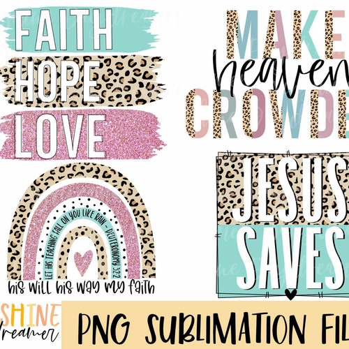 Faith Sublimation PNG Religious Bundle Sublimation File - Etsy