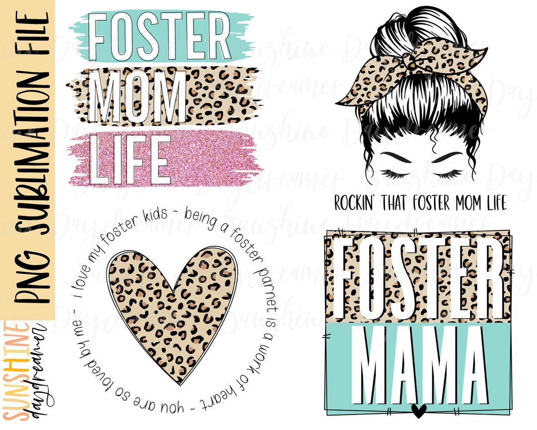 Foster Mom Sublimation PNG, Foster Mama Bundle Sublimation File, Foster ...