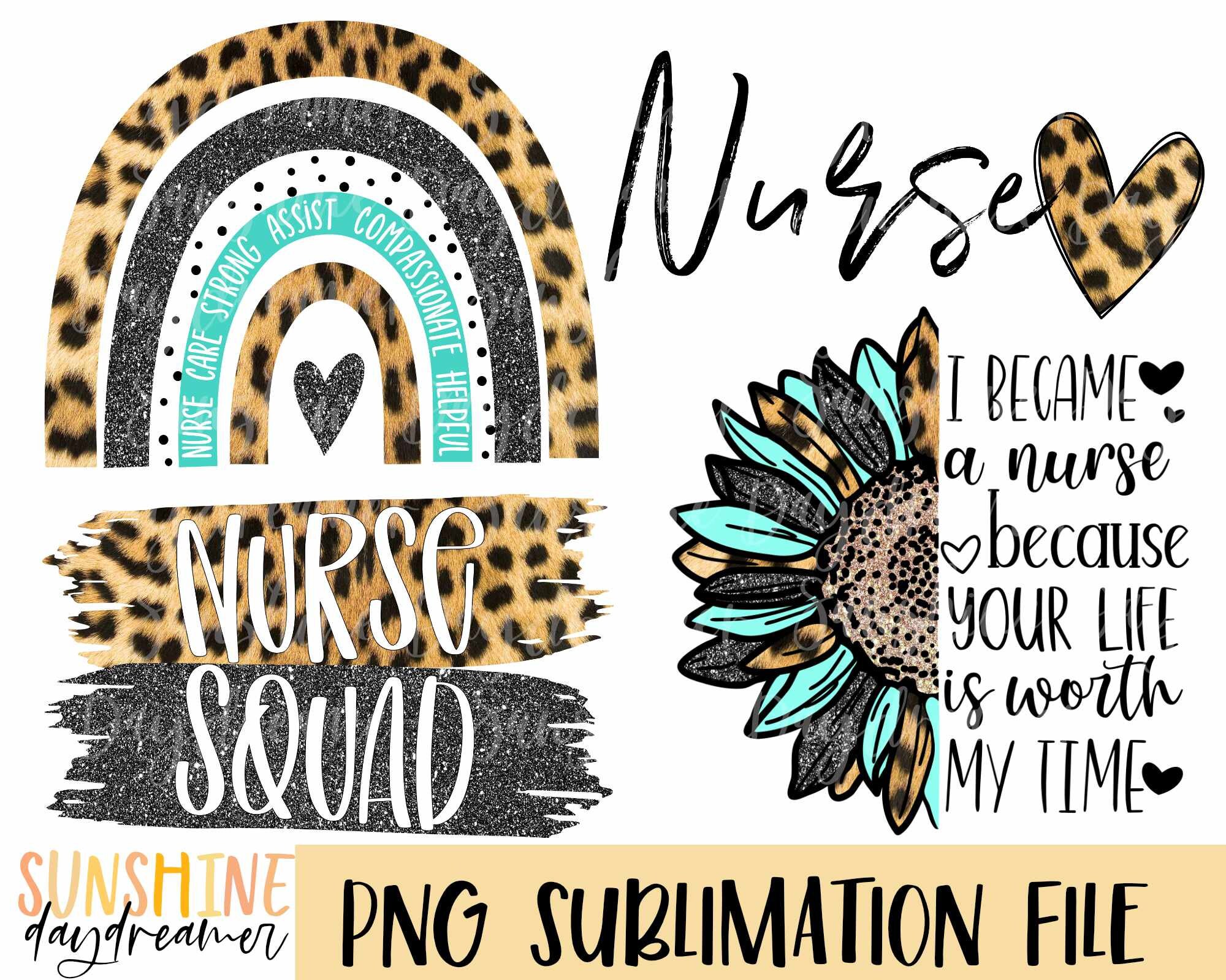 Nurse Sublimation PNG Nurse Bundle Sublimation File Nurse - Etsy