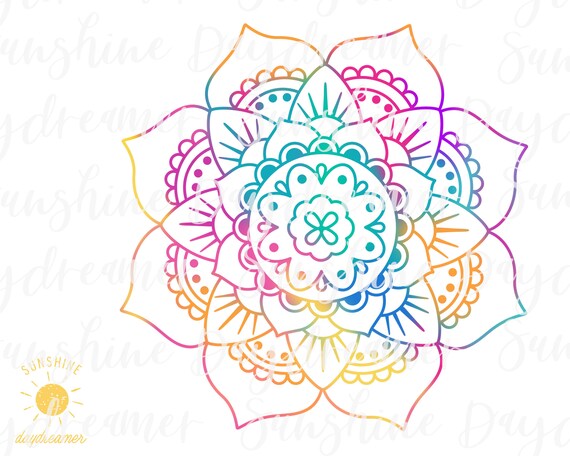 Mandala Sublimation PNG Rainbow Mandala Sublimation File - Etsy Australia