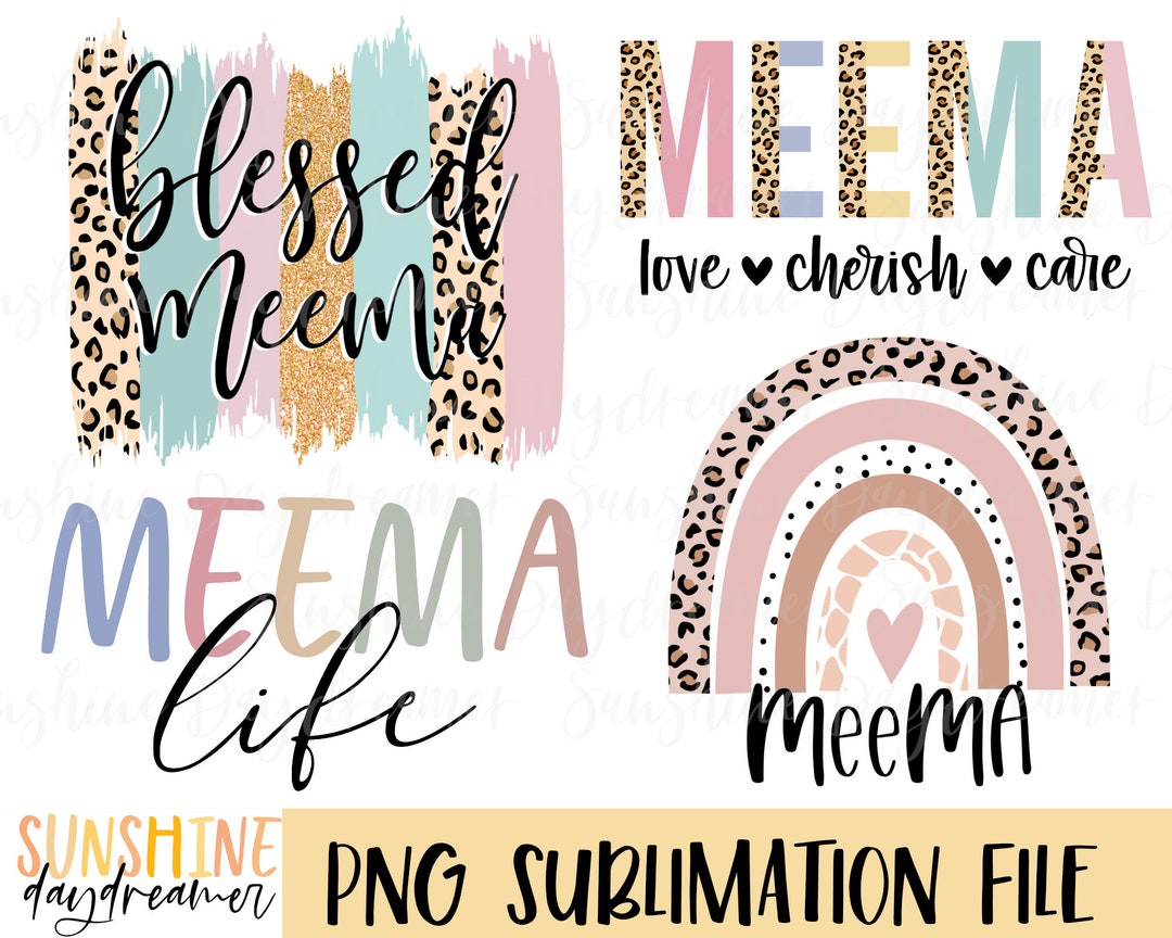 Meema Sublimation PNG, Meema Bundle Sublimation File, Meema Shirt PNG ...
