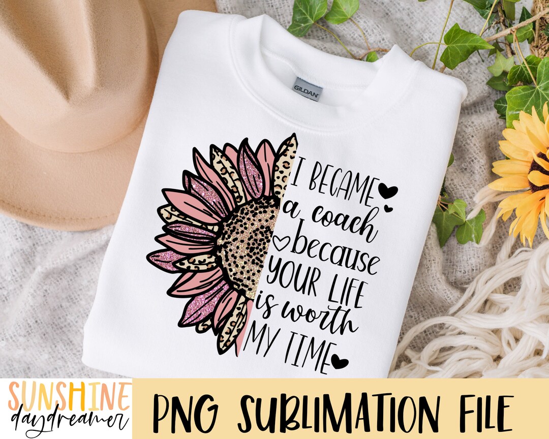 Coach Sunflower Sublimation PNG Coach Shirt Sublimation File - Etsy