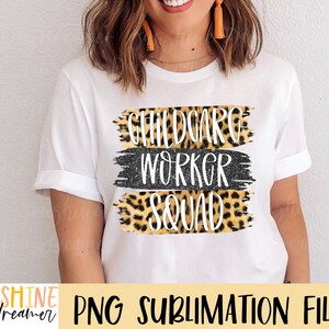 Childcare Worker Sublimation PNG, Childcare Bundle Sublimation File ...