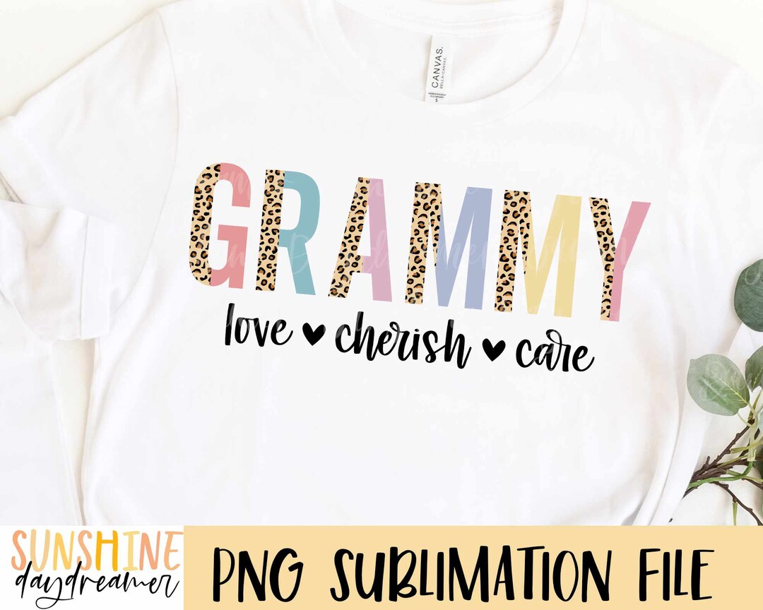 Grammy Sublimation PNG, Grammy Leopard Sublimation File, Grammy Shirt ...