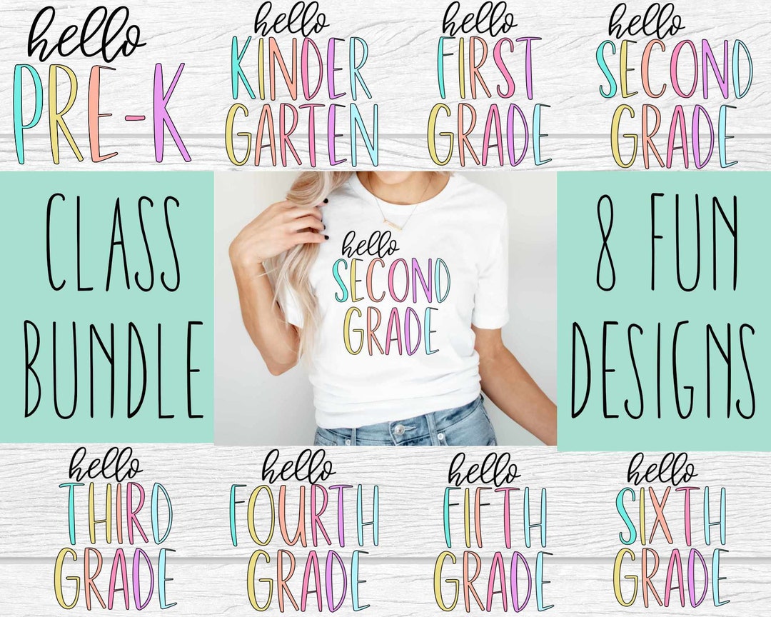 Teacher Sublimation PNG Bundle: Rainbow Class Shirt Designs (digital ...