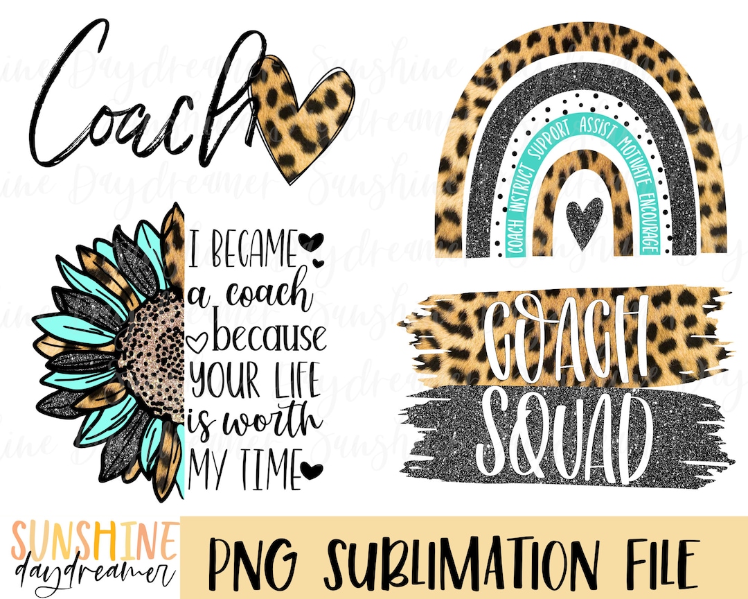 Coach Sublimation PNG, Coach Bundle Sublimation File, Cheer Coach Shirt ...