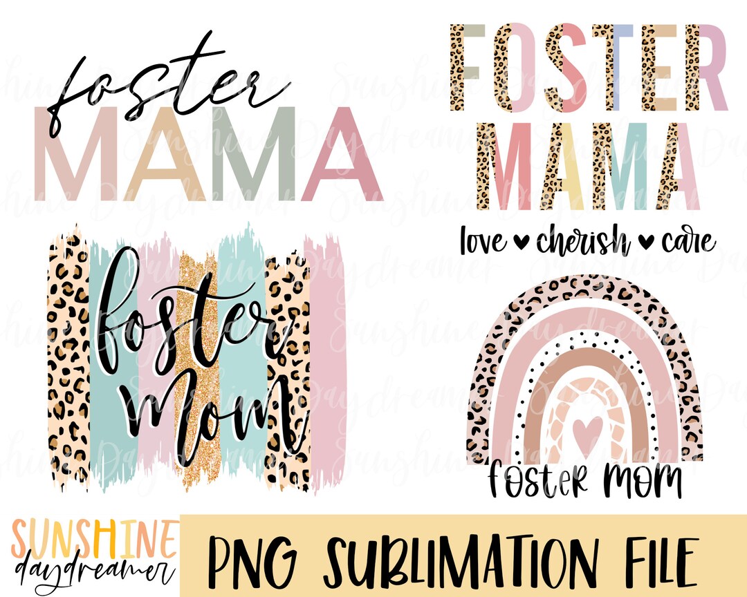 Foster Mom PNG Sublimation Design Bundle (digital Download) - Etsy