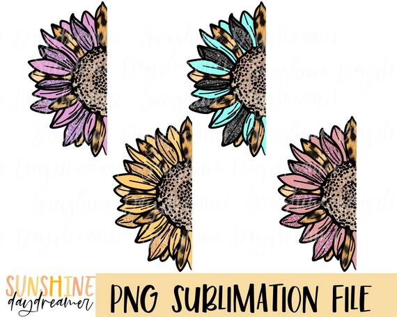 Sunflower Set Sublimation PNG Sunflower Background - Etsy