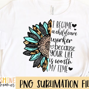 Childcare Worker Sublimation PNG, Childcare Bundle Sublimation File ...