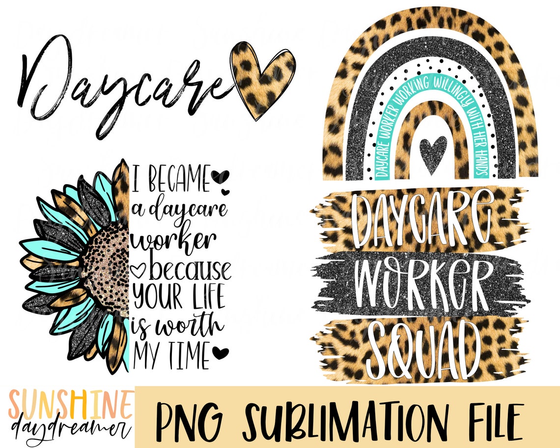 Daycare Worker Sublimation PNG Daycare Bundle Sublimation - Etsy