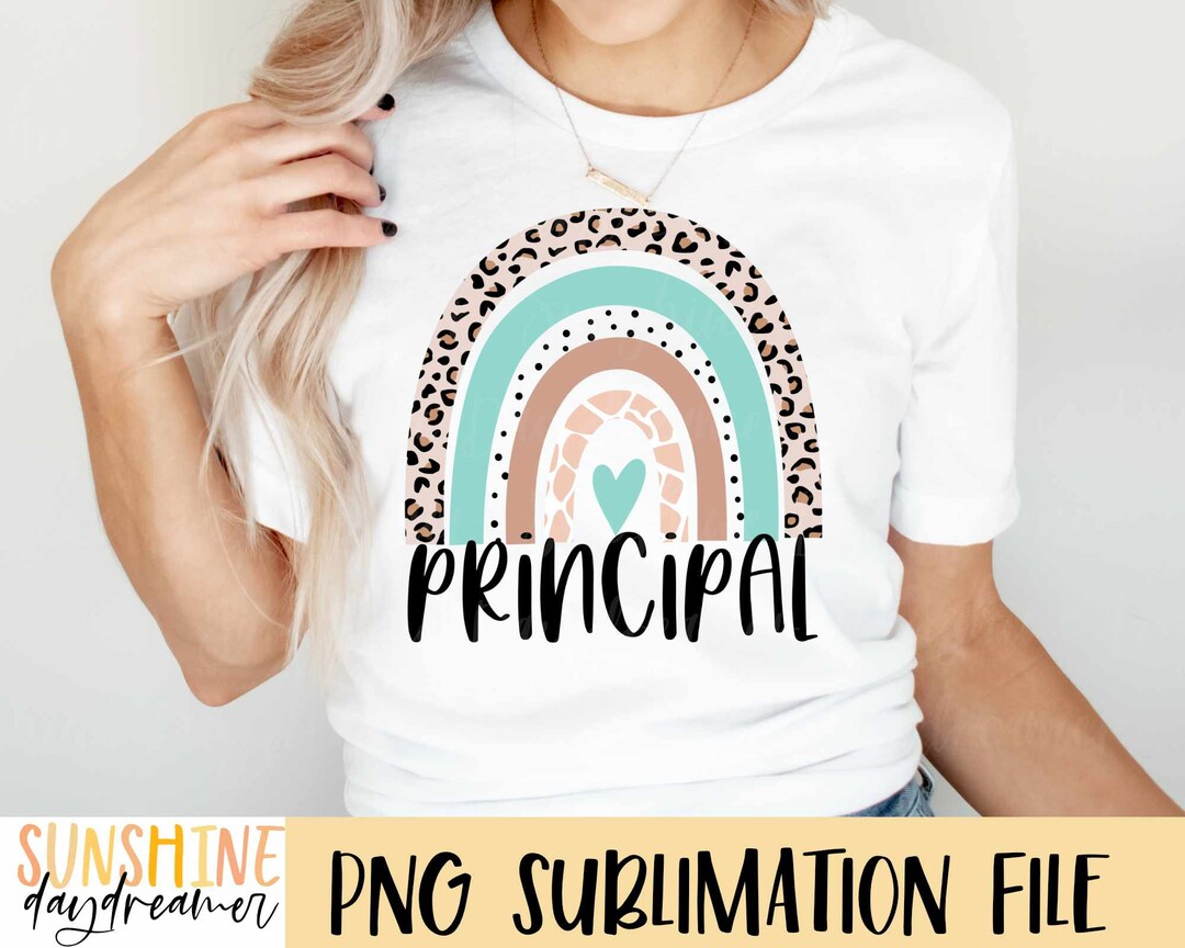 Principal Rainbow Sublimation Design: Aqua PNG (digital Download) - Etsy