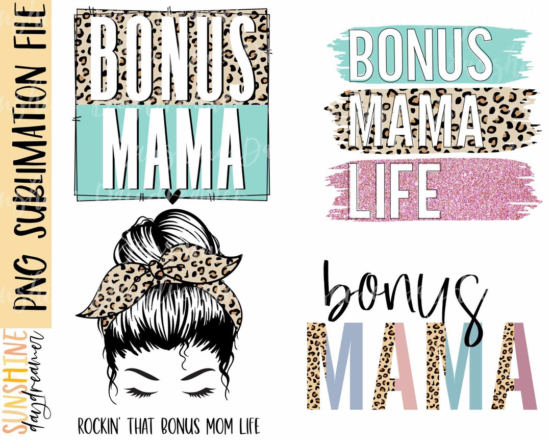 Bonus Mom PNG Bundle: Sublimation Design (digital Download) - Etsy