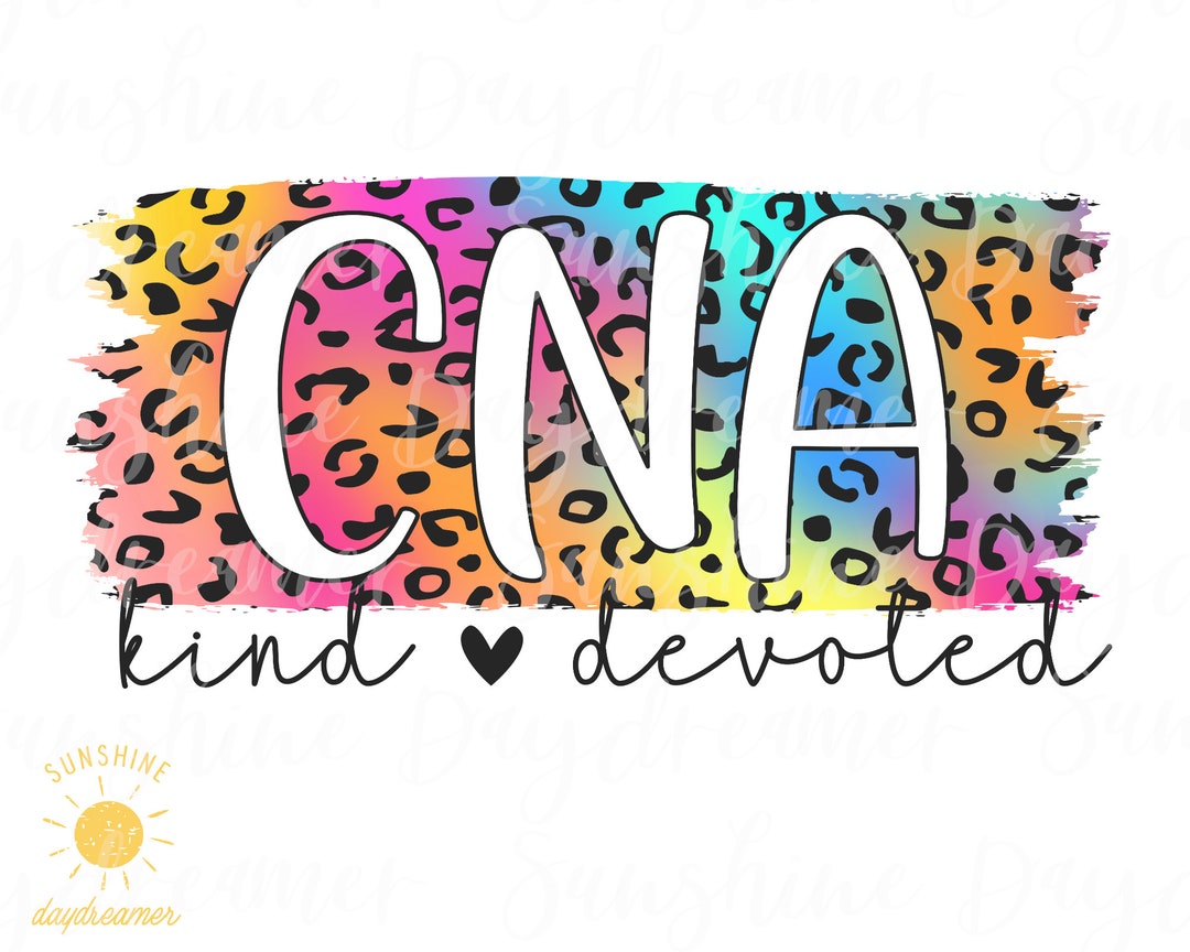 CNA Sublimation PNG, Rainbow Leopard Sublimation File, Leopard Nurse ...