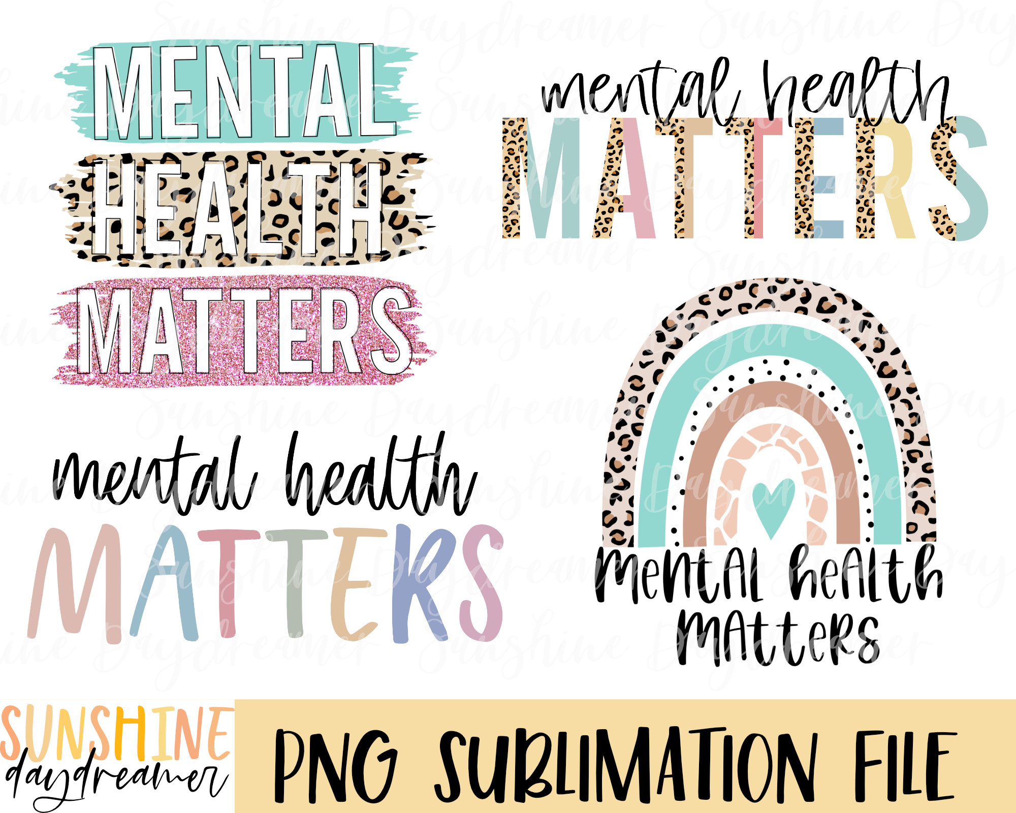 Mental Health Matters Sublimation Png Teacher Bundle Etsy
