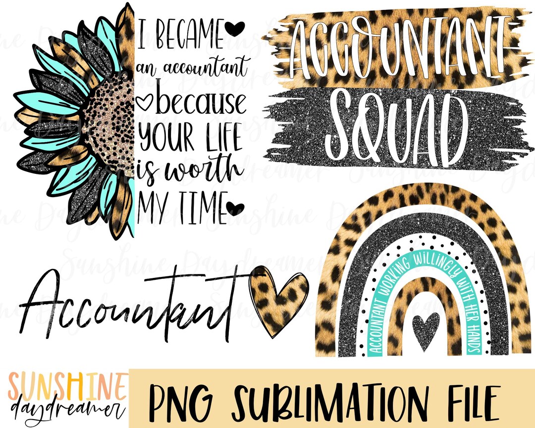 Accountant Sublimation PNG, Accountant Bundle Sublimation File, Numbers ...