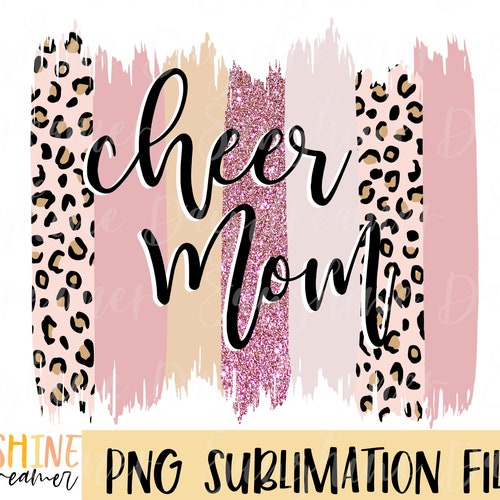 Cheer Mom Sublimation Design Hand Drawn PNG Digital - Etsy