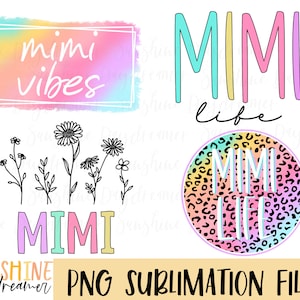 Mimi Sublimation PNG, Mimi Bundle Sublimation File, Mimi Shirt PNG ...