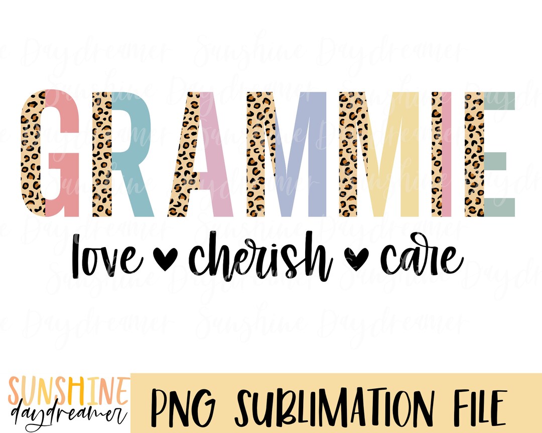 Gramm Ie Sublimation PNG, Grammie Leopard Sublimation File, Grammie ...