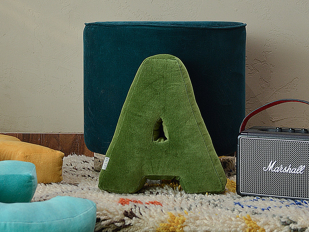 Velvet Letter Pillow, Alphabet Shaped Pillow, Christmas Décor, Sofa ...