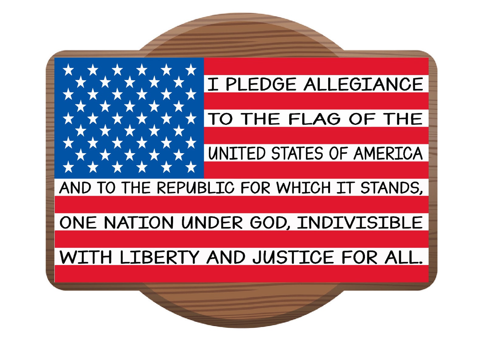 Pledge Of Allegiance Svg American Flag Svg Patriotic Svg Etsy