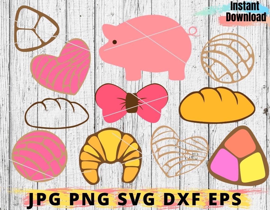 Mexican Sweet Bread SVG Bundle for DIY Projects Mexican | Etsy