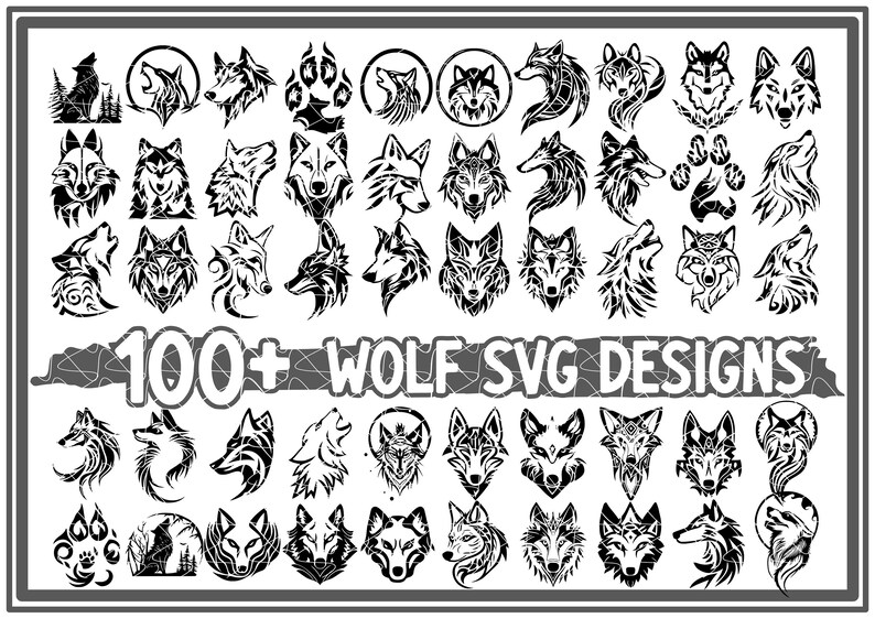 Wolf SVG Bundle Wolves Svg Howling Wolf Head Designs Wolf - Etsy Canada
