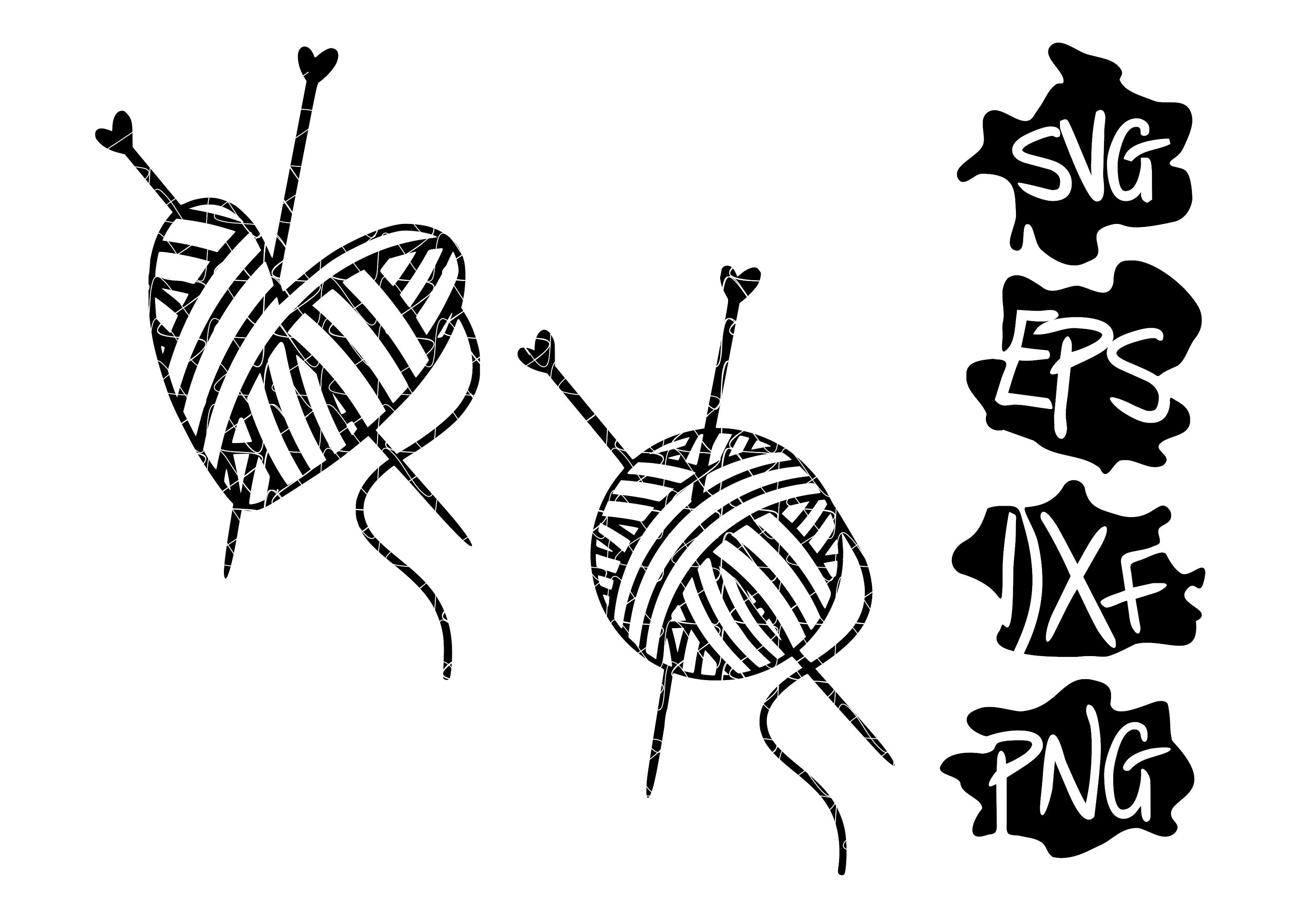 Knitting SVG. Yarn Svg Knitting Wool Svg Knitting Bundle - Etsy