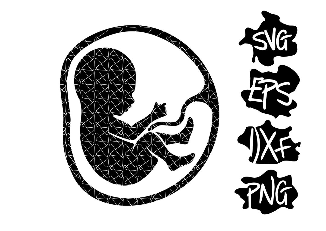 Baby SVG para baby shower, bebé en útero embarazo embarazada svg ...