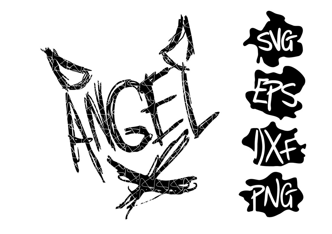 Angel SVG Goth Svg Rebel Svg Fallen Angel Teenager Svg | Etsy