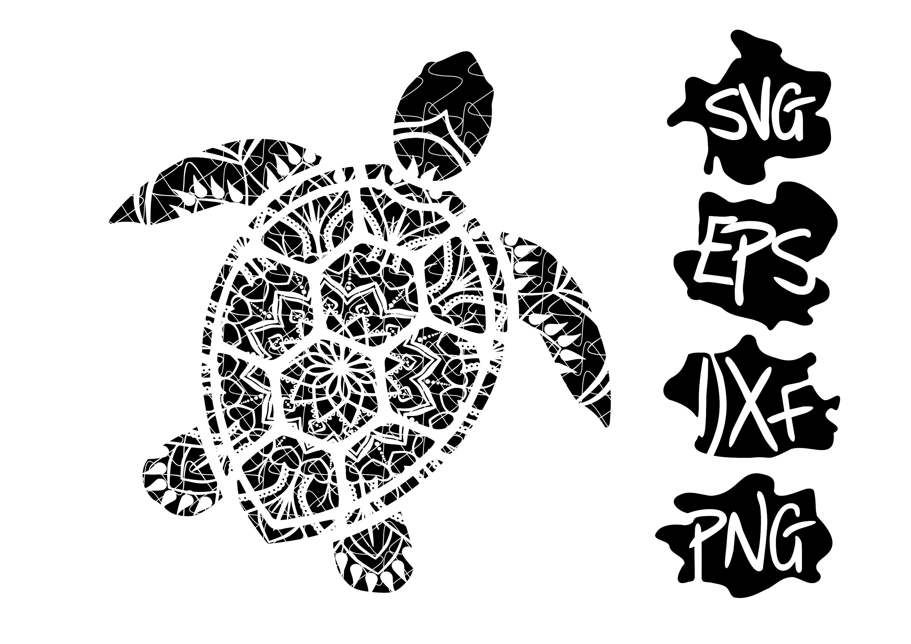 Sea Turtle Mandala SVG Sea Turtle Svg Mandala Svg Sea Life | Etsy