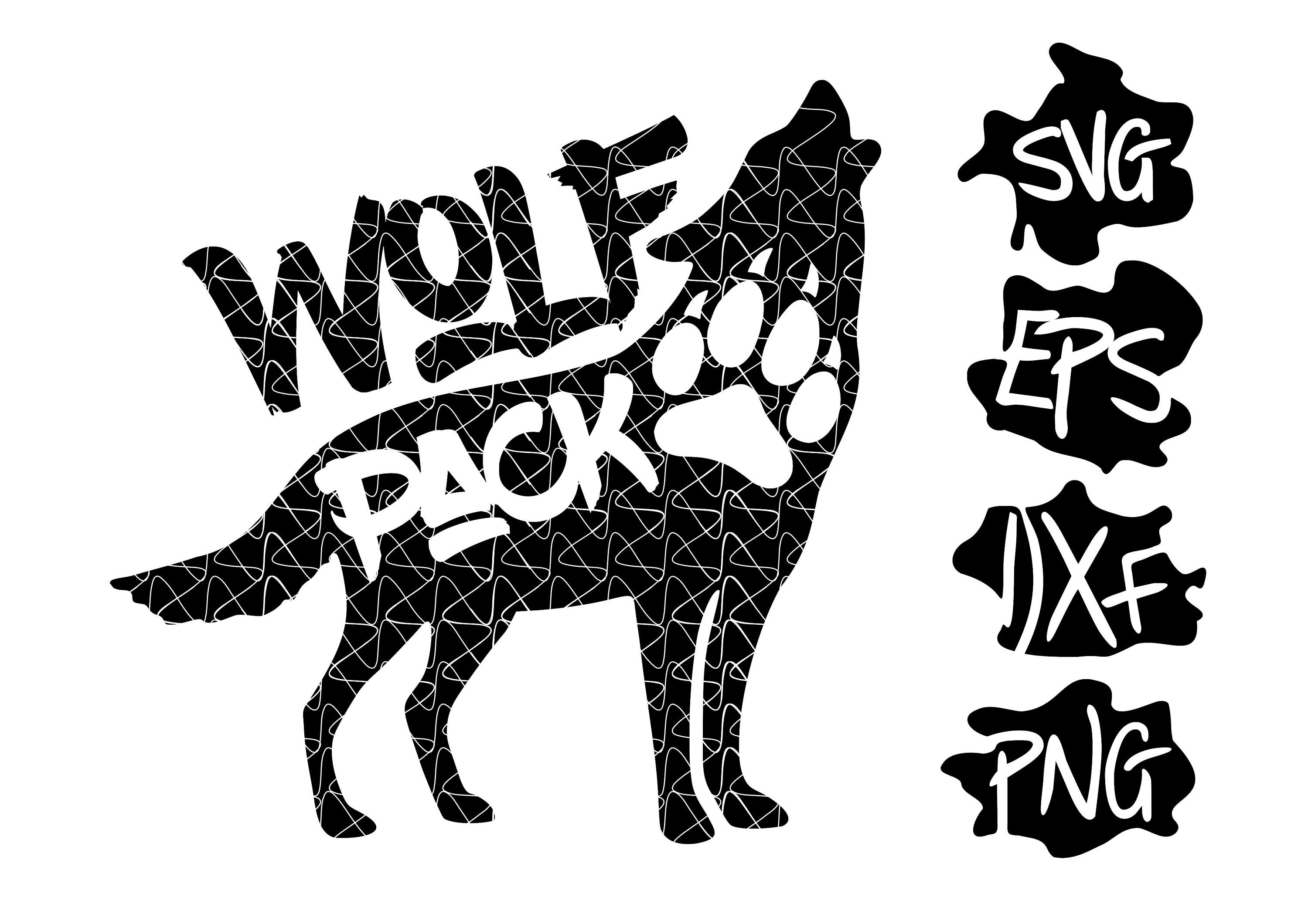 Wolf pack SVG wolf svg wolf paw print svg howling wolf | Etsy