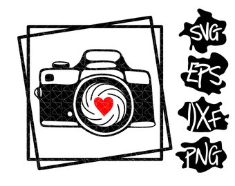 Camera With Heart | Etsy