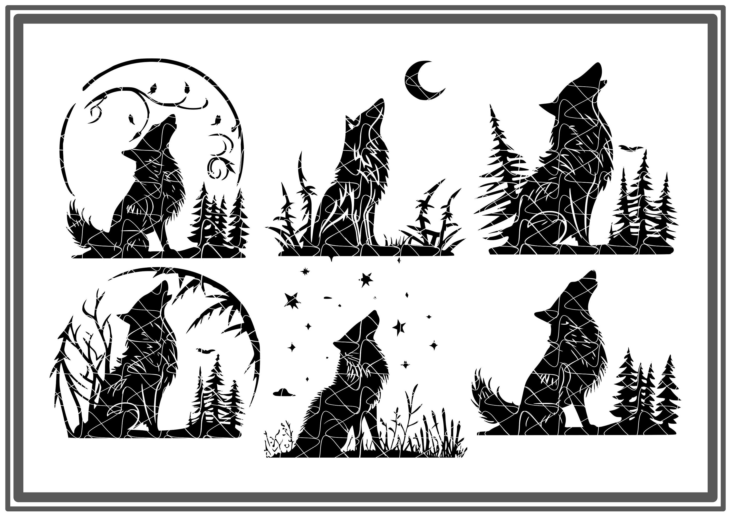 Wolf SVG Bundle Wolves Svg Howling Wolf Head Designs Wolf - Etsy Canada