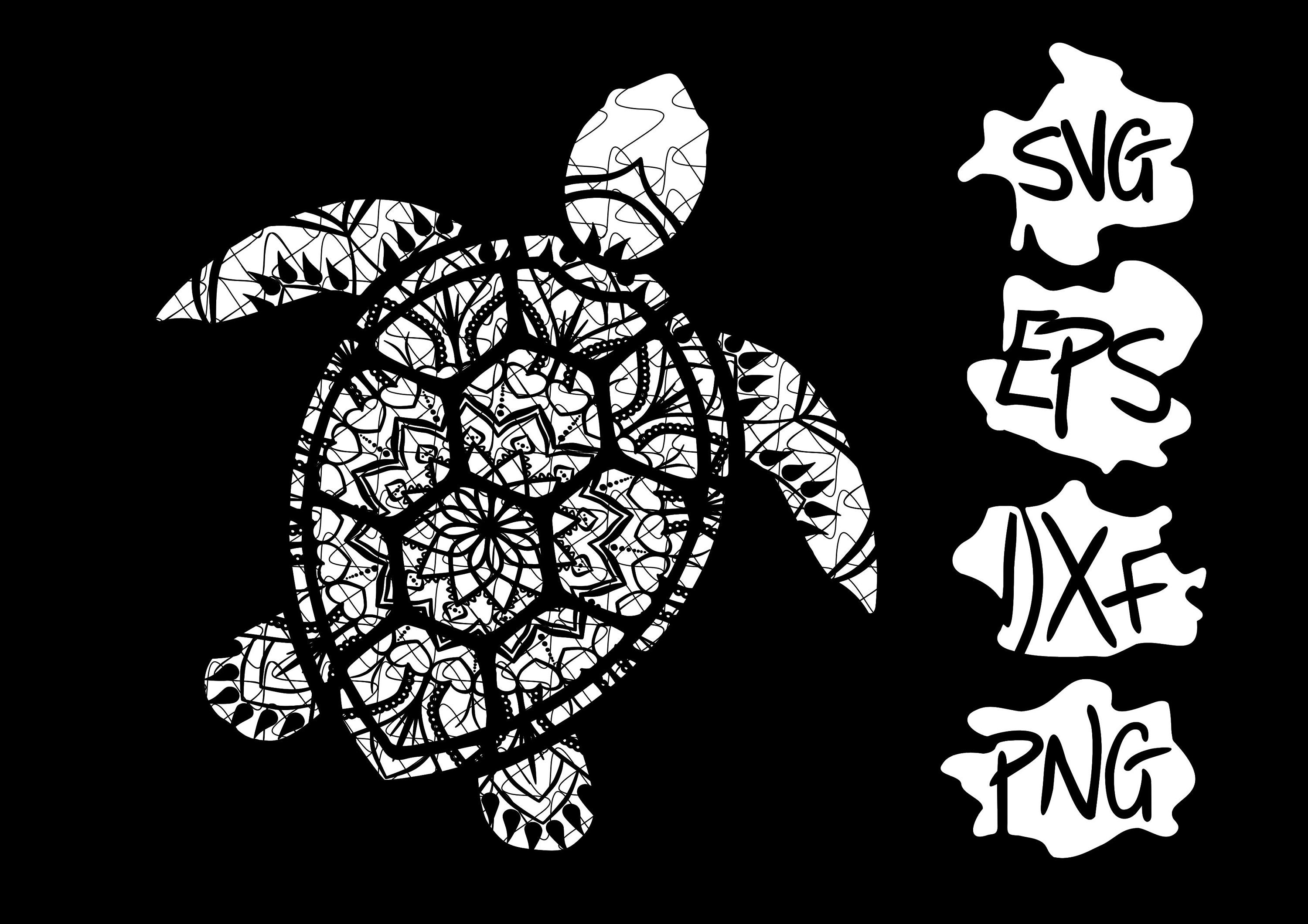Sea Turtle Mandala SVG Sea Turtle Svg Mandala Svg Sea Life | Etsy
