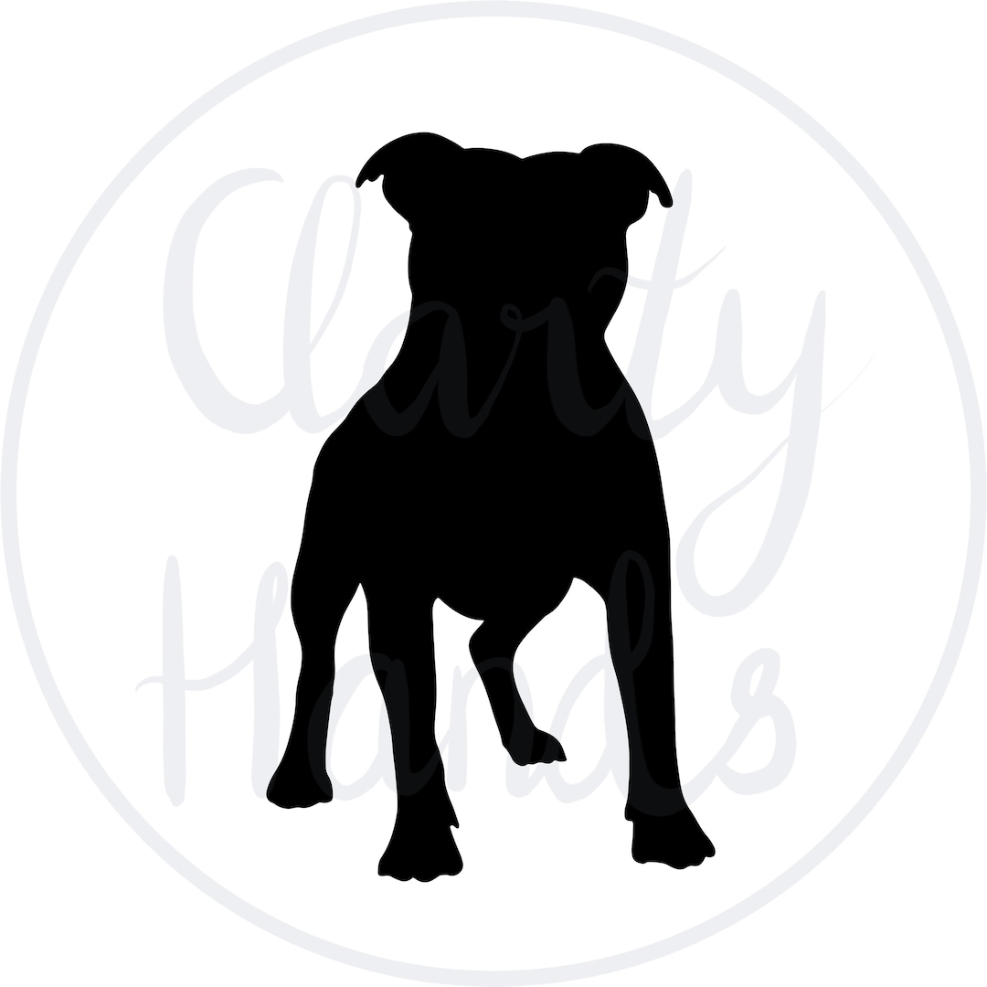 Staffordshire Bull Terrier SVG | Standing Staffy PNG | Dog Silhouette ...