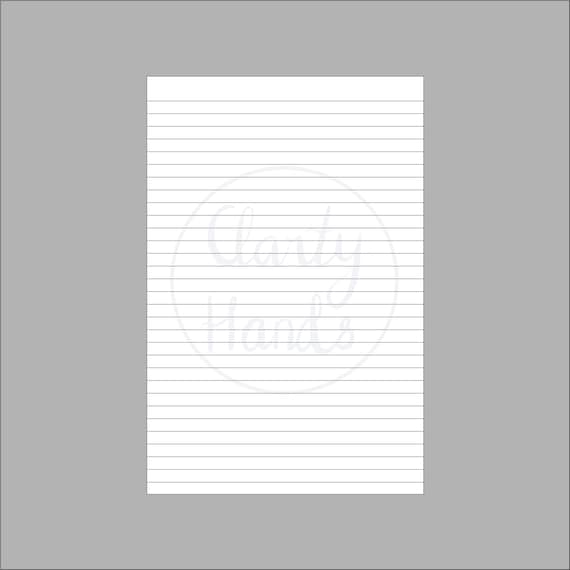 6x9 Printable Sheet of College Ruled Paper With | Etsy