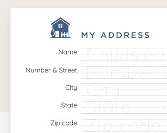 My Address Worksheet - Etsy