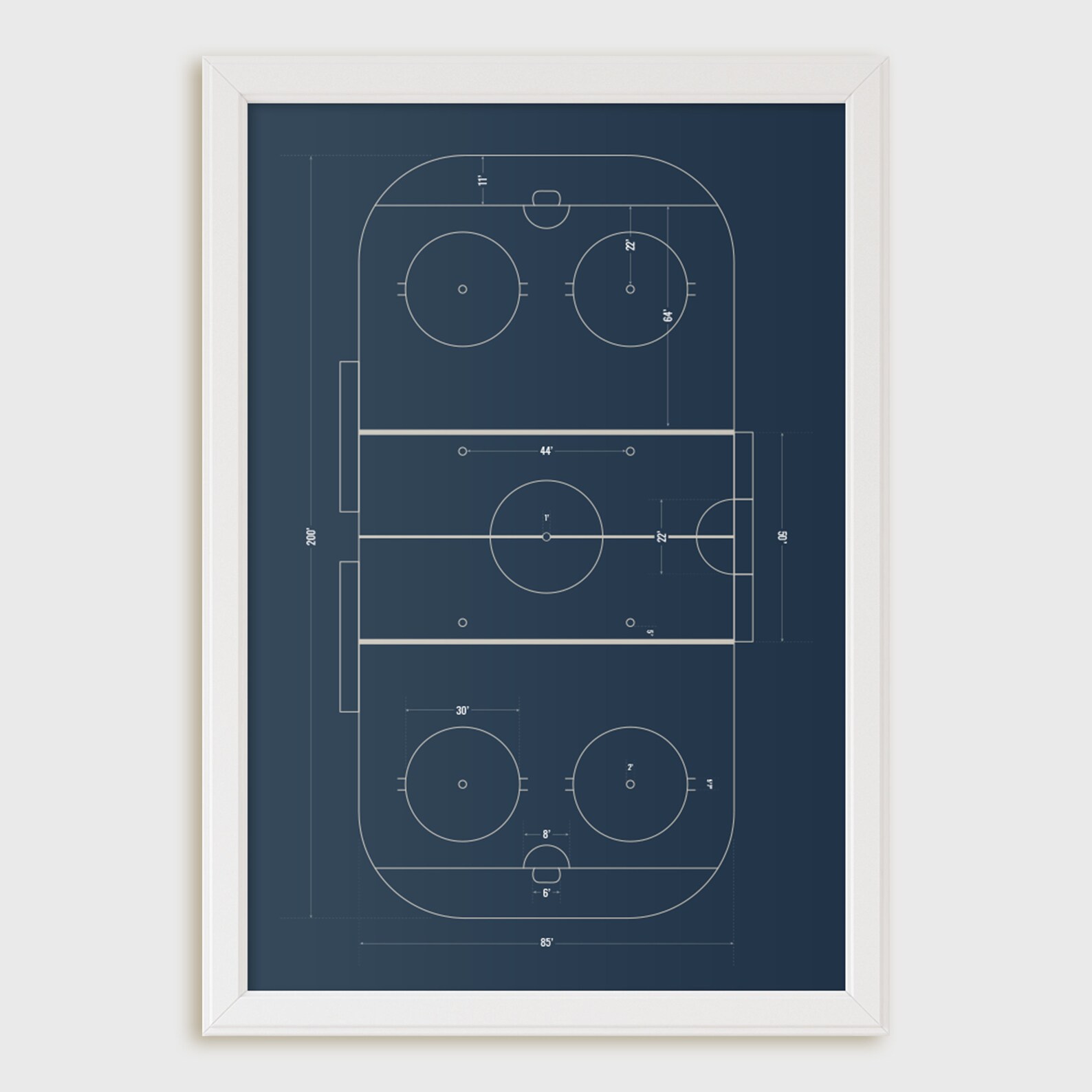 Hockey Rink Poster, Hockey Wall Art, Ice Hockey Rink Printable - Etsy