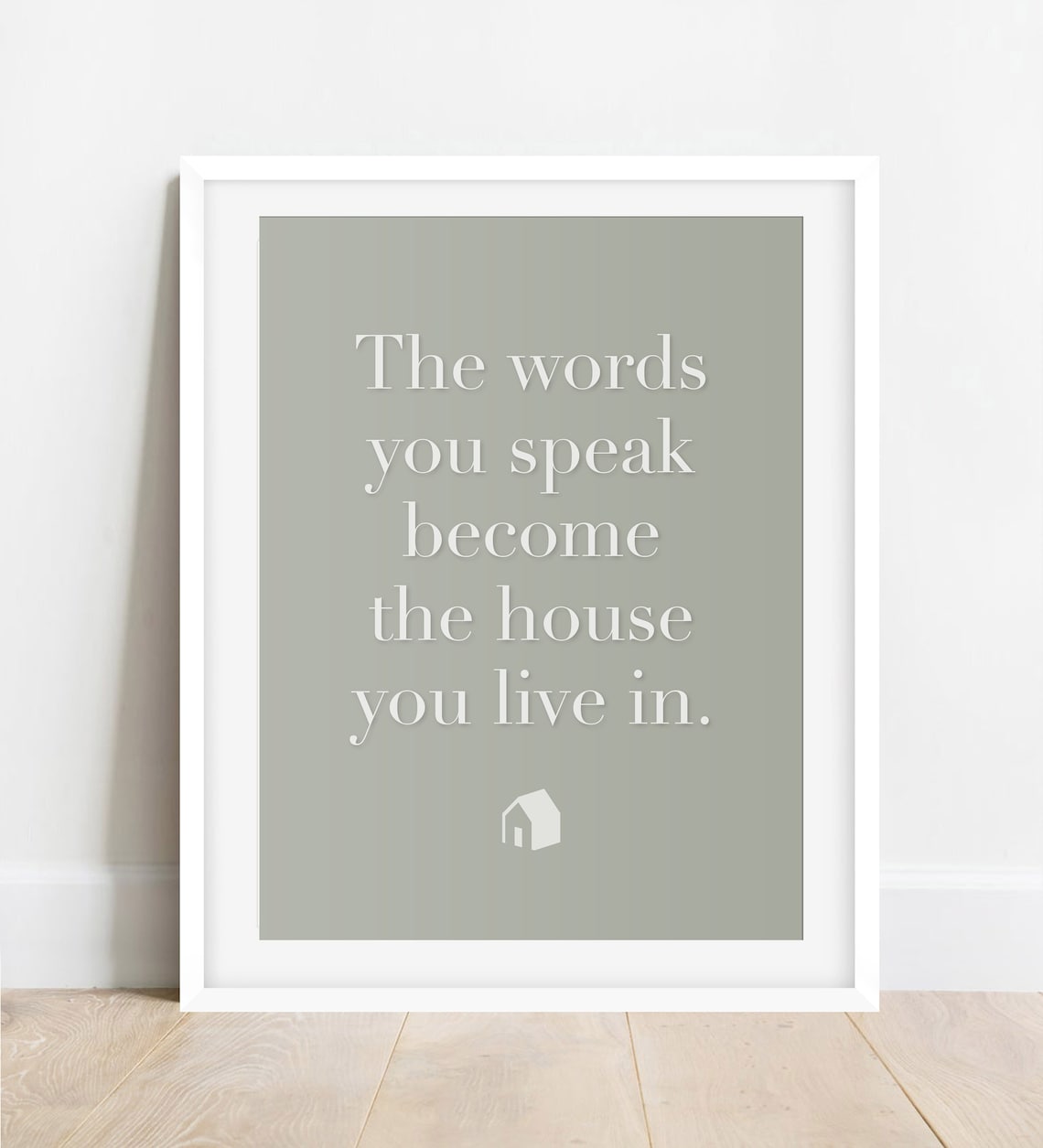 The words you speak become the house you live in. Wall Decor | Etsy