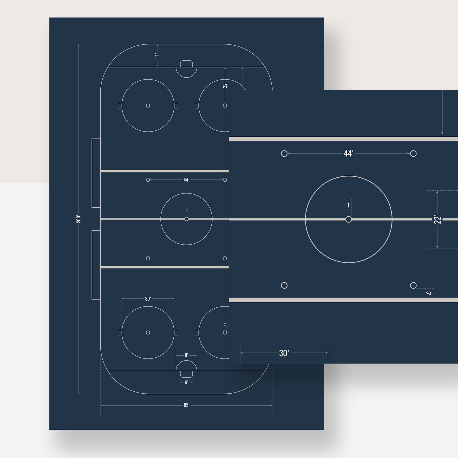 Hockey Rink Poster Hockey Wall Art Ice Hockey Rink Printable - Etsy