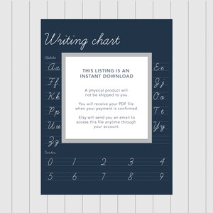 Cursive Alphabet Poster for Home School or Classroom Decor - Etsy