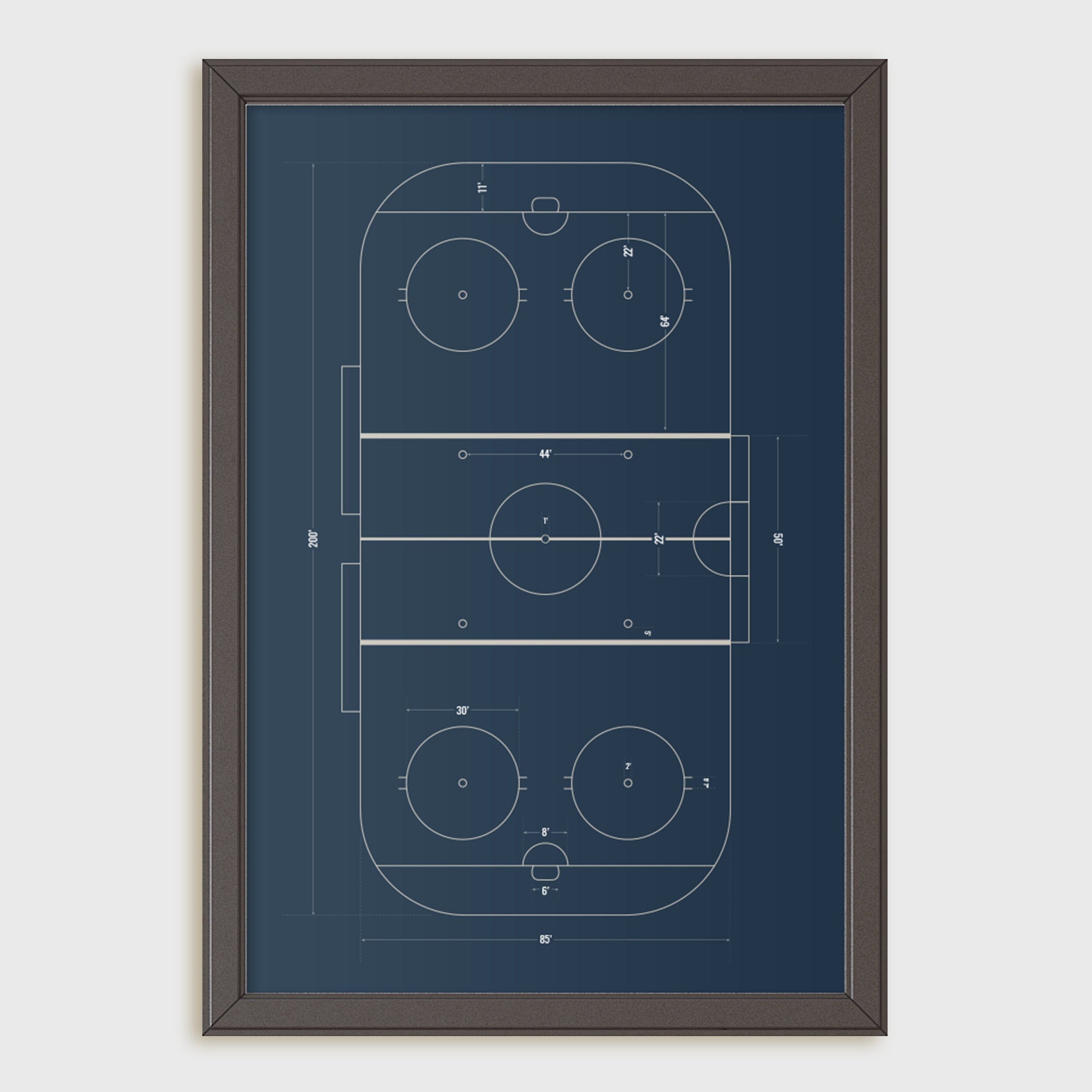 Hockey Rink Poster, Hockey Wall Art, Ice Hockey Rink Printable - Etsy