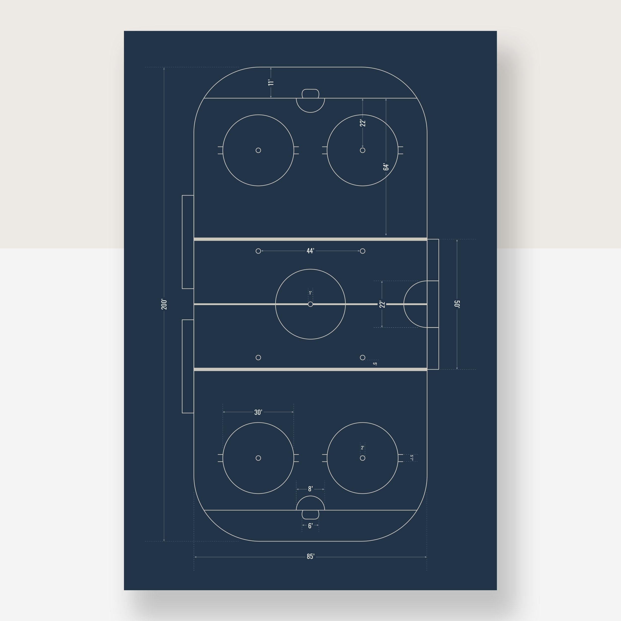 Hockey Rink Poster, Hockey Wall Art, Ice Hockey Rink Printable - Etsy