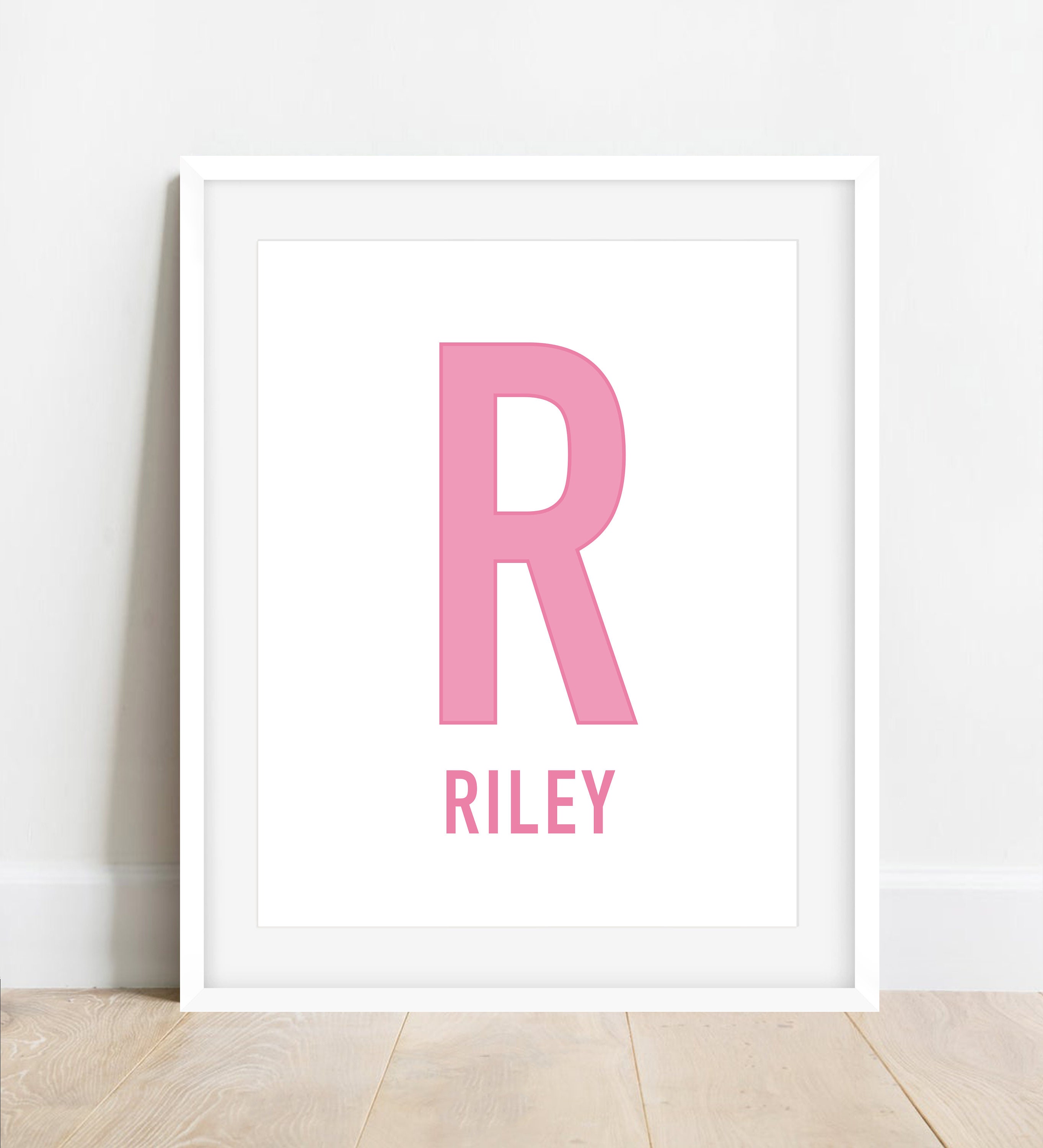 Personalized Letter and Name Poster, Kids Wall Art, Room Decor, Bedroom ...