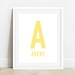 Personalized Letter and Name Poster, Kids Wall Art, Room Decor, Bedroom ...