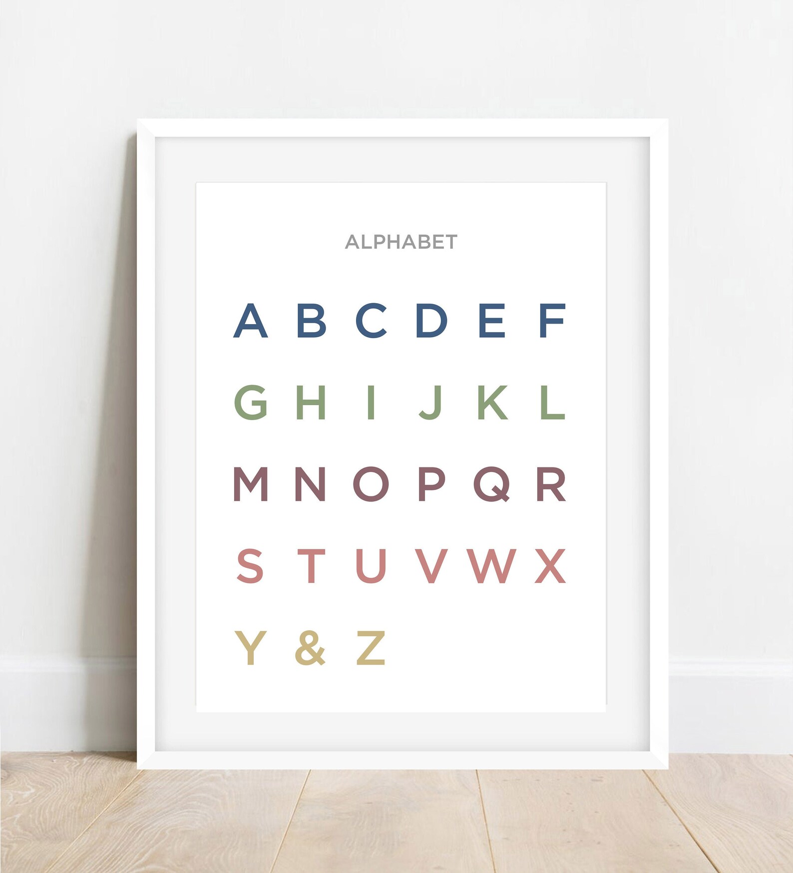 Alphabet Chart, Alphabet Poster, Educational Print, Printable Wall Art ...