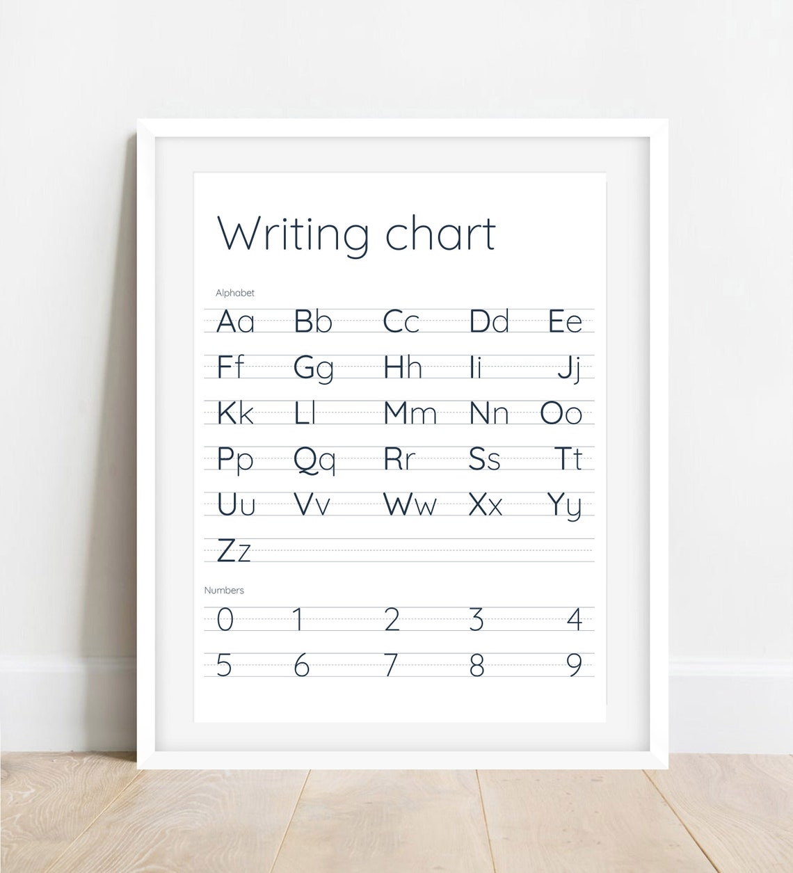 Alphabet and Number Poster for Homeschool or Classroom Decor - Etsy