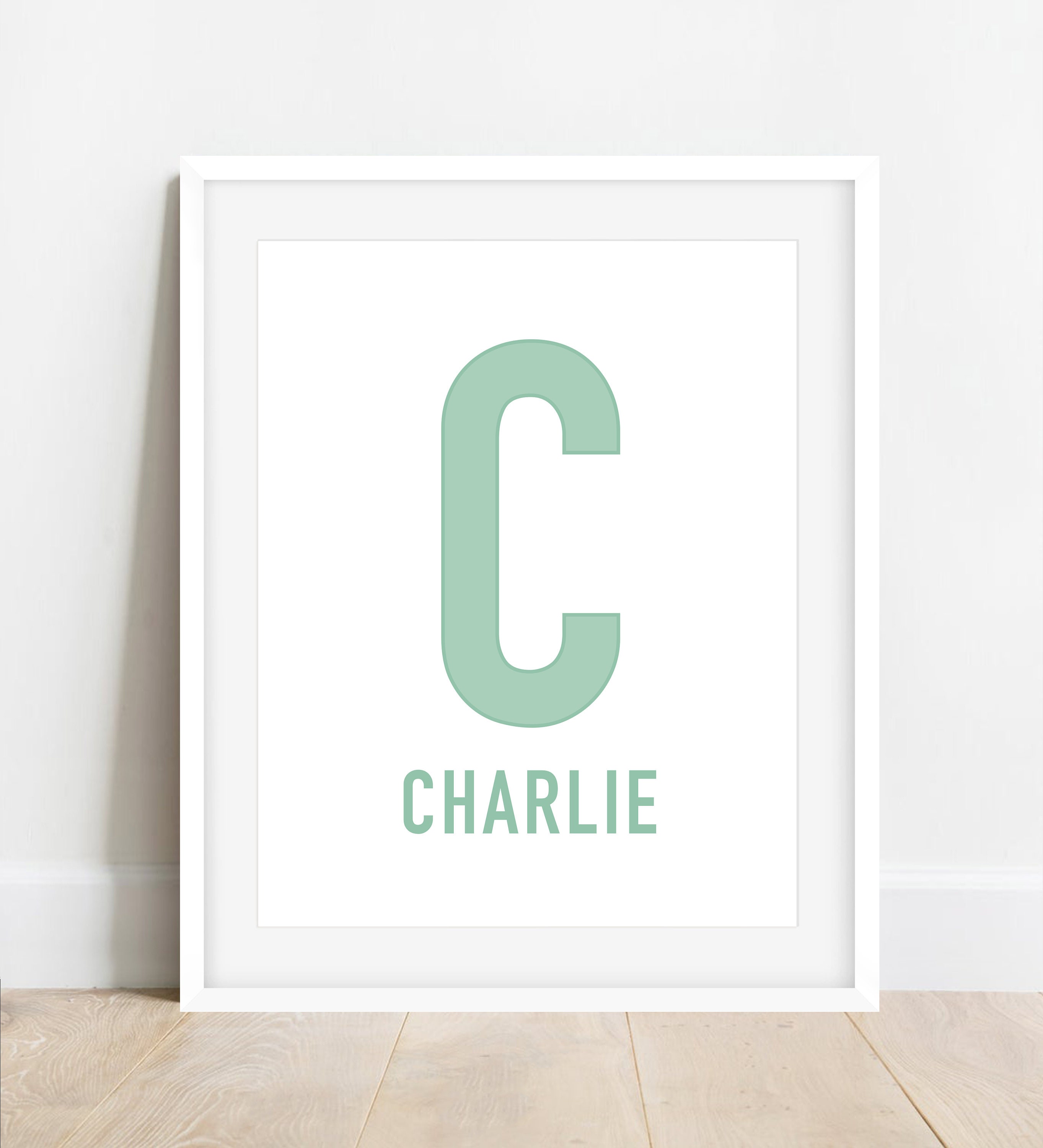 Personalized Letter and Name Poster, Kids Wall Art, Room Decor, Bedroom ...